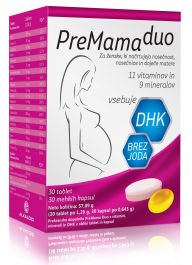 Premama Duo, tablete in kapsule (30 tablet + 30 kapsul) - Lekarna Komenda